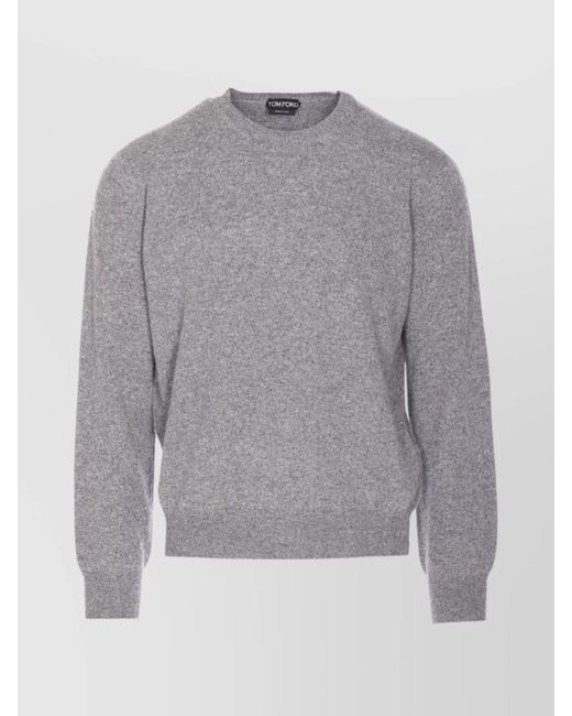 Tom Ford Crewneck Sweater Soft Texture in Grey for Men | Lyst UK