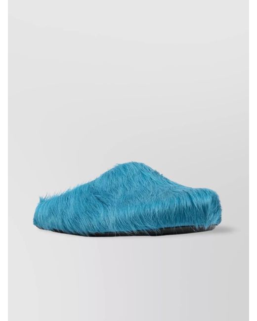 Marni Pony Skin Slip-On Slippers in Blue for Men | Lyst