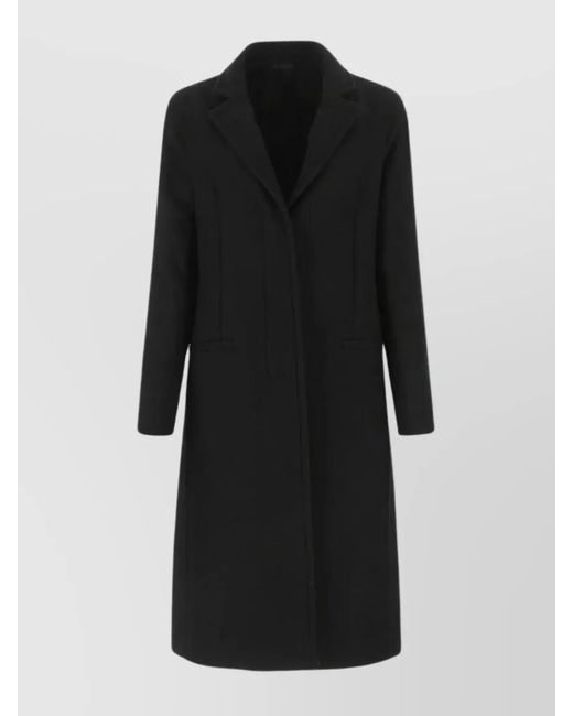 Givenchy Structured Wool Blend Coat With Rear Vent in Black | Lyst