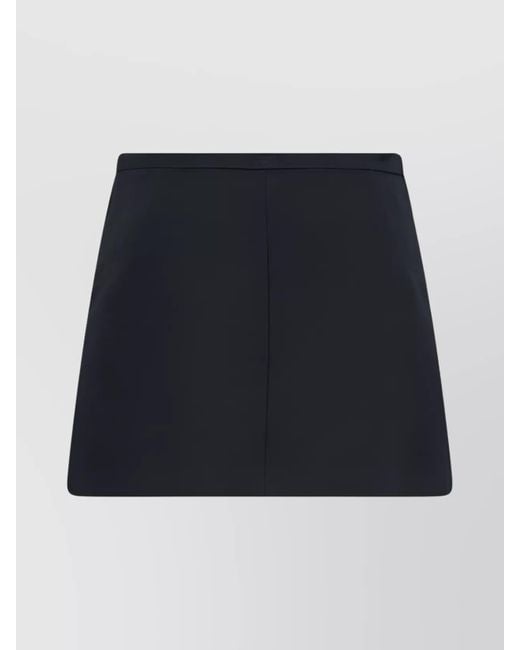 Courreges Twill Mid-Rise A-Line Mini Skirt in Blue | Lyst UK