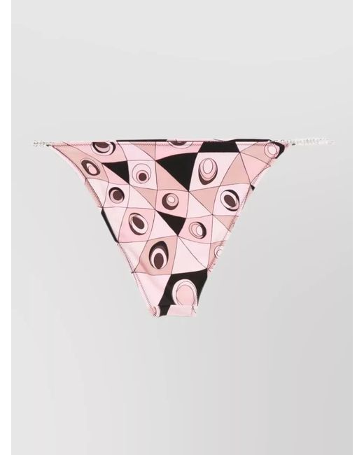 PUCCI Triangle Bikini Bottom Adjustable Straps Geometric Pattern in ...