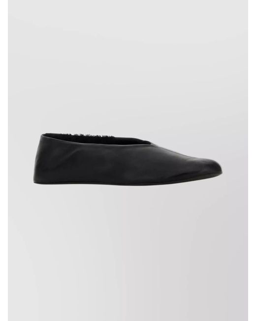 The Row Stella Round Toe Flat Ballerina Shoes | Lyst