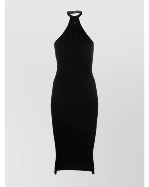 Courreges Long Dress With Halterneck And Open Back in Black | Lyst UK