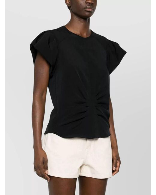 Isabel Marant Tullya Top With Ruffled Sleeves And Ruched Detail in ...