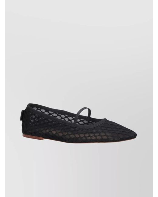 A.P.C. Mesh Pointed Toe Ballet Flats in Black | Lyst UK