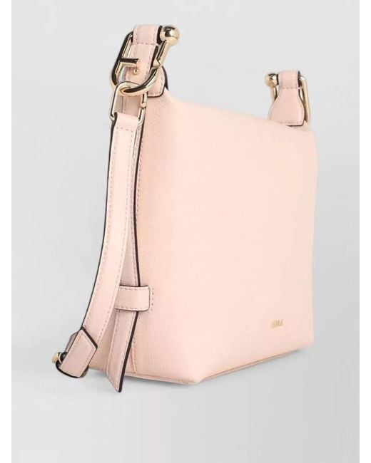 Furla Tonie Mini Shoulder Bag Hardware in Natural | Lyst UK