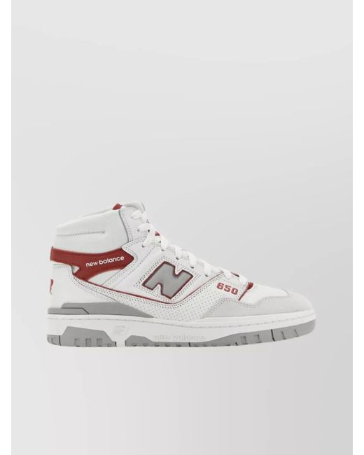 New Balance Leather And Suede High-Top Sneakers in White | Lyst UK