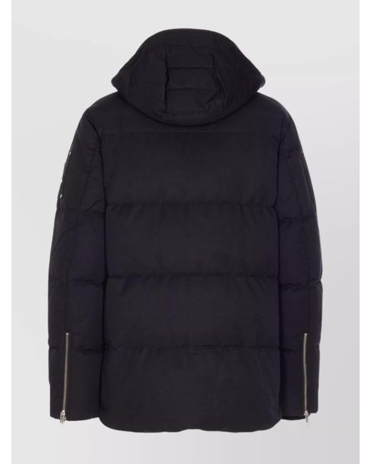 Moose Knuckles Quilted Hooded Jackets Removable Hood in Blue for Men ...