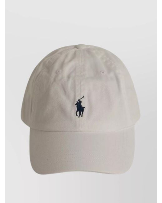 Polo Ralph Lauren Cotton Cap Curved Brim in Gray | Lyst