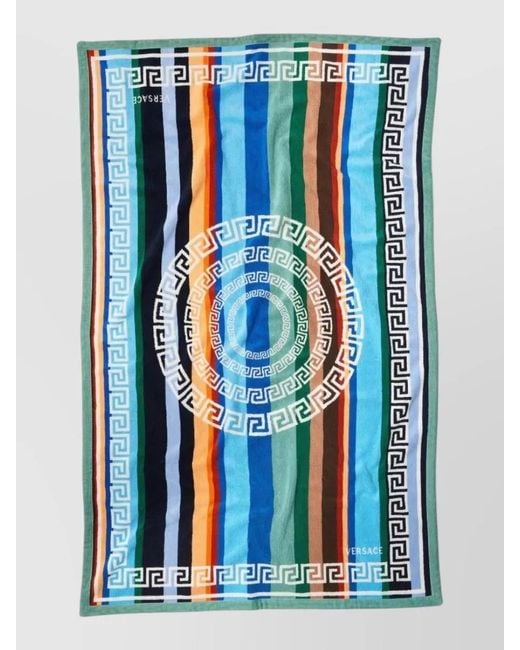 Versace Geometric Scarf Nylon Blend Silk in Blue | Lyst UK