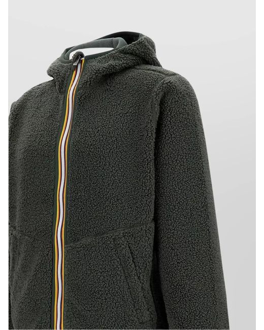K-Way Dual Side Sherpa Fleece Jacket in Grey for Men | Lyst UK