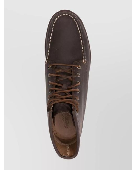 Sebago Suede Ankle Boots With Round Toe Design in Brown for Men | Lyst UK