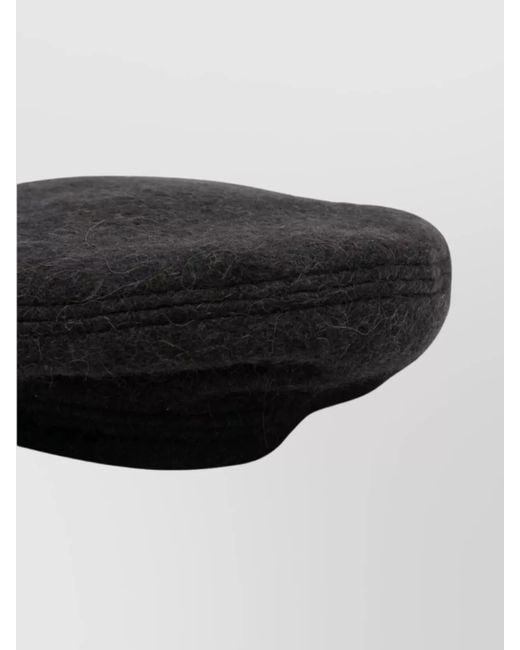 Lemaire Large Flat Crown Beret With Soft Texture in Black | Lyst UK