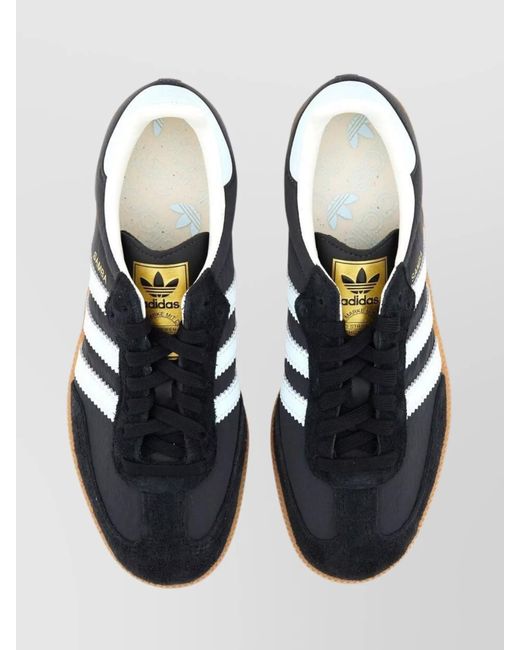 adidas Originals "Samba" Striped Low-Top Rubber Sneakers in Black | Lyst UK
