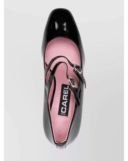 CAREL PARIS Alice Block Heel Double Strap Pumps | Lyst UK