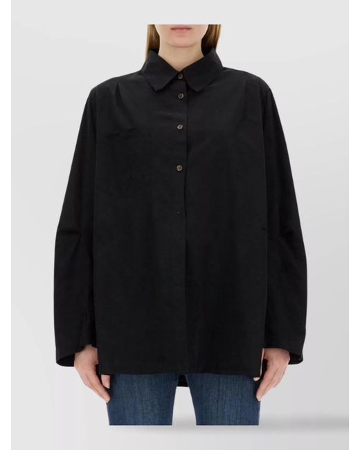 Our Legacy Oversized Shirt With Collared Neck And Pocket in Black | Lyst UK