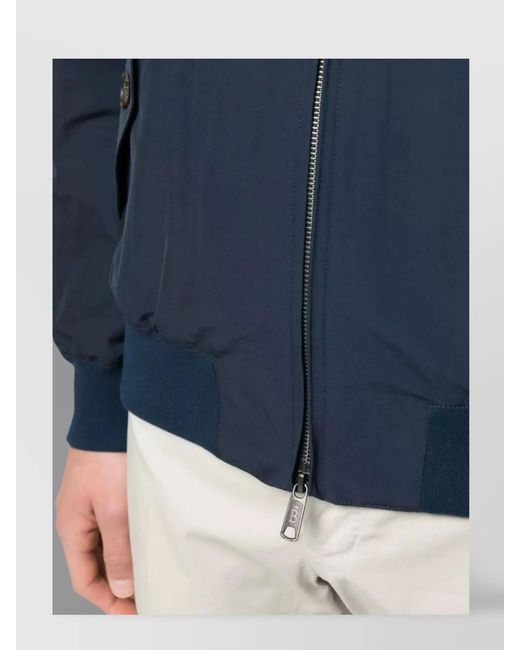 Baracuta High Collar Jacket With Ribbed Cuffs And Hem in Blue for Men ...