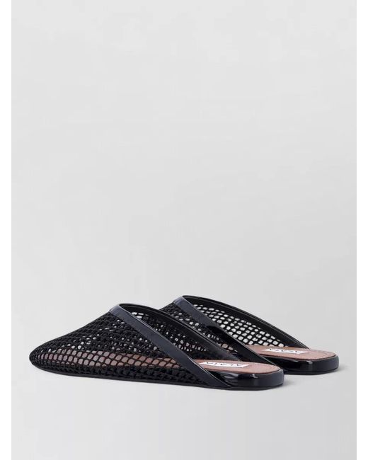 Alaïa Fishnet Flat Mules Rubber Sole | Lyst UK