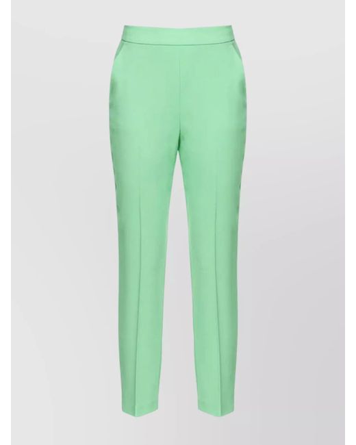 Pinko Pleated Trousers With Side Pockets And Belt Loops in Green | Lyst UK