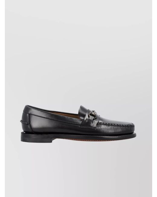 Sebago Lace-Up Leather Shoes Metal Hardware in Black | Lyst