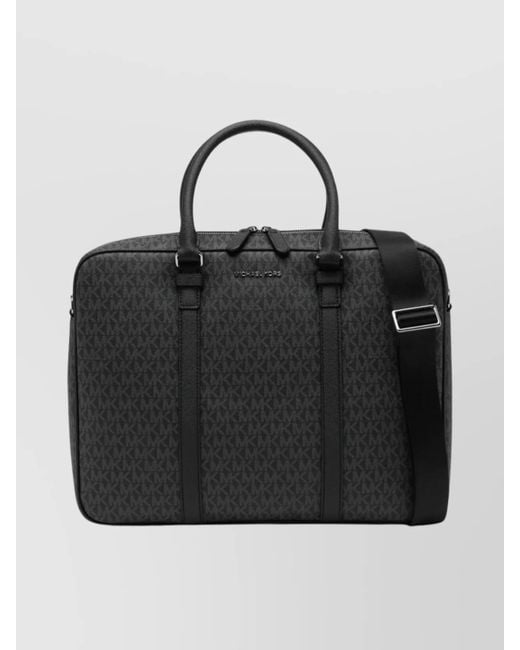 Michael Kors Logo Briefcase With Detachable Shoulder Strap in Black for ...