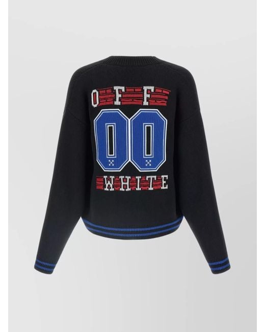 Off-White c/o Virgil Abloh Ribbed Cuff Cardigan Featuring Graphic ...