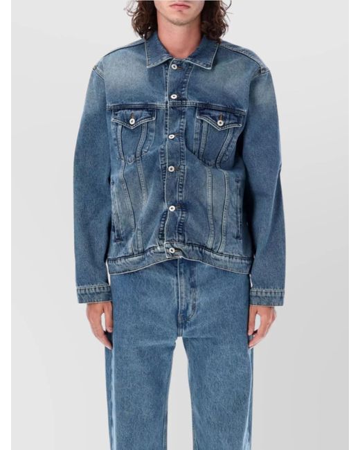 Y. Project Relaxed Fit Denim Jacket With Seam Detailing in Blue | Lyst