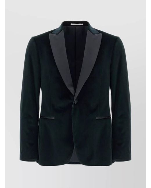 Pal Zileri Ceremony Line Velvet Blazer With Satin Lapel in Blue for Men ...