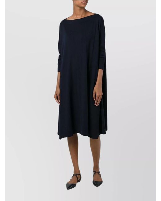 Daniela Gregis Midi Dress With Belted Waist And Long Sleeves in Blue ...