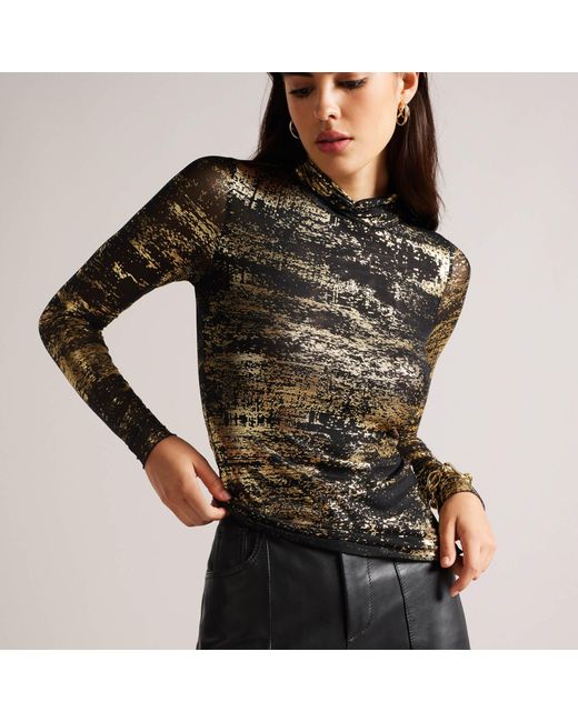 Ted Baker Sofiy Mesh Top In Black Lyst