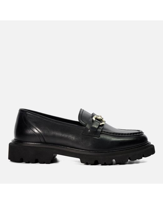 Dune Gregory Leather Loafers in Black | Lyst