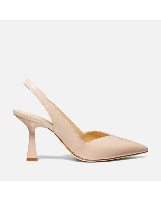 Michael Michael Kors Chelsea Leather Slingback Pumps In Natural Lyst