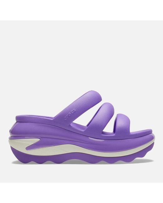 Crocs™ Mega Crush Triple Strap Sandals in Purple | Lyst
