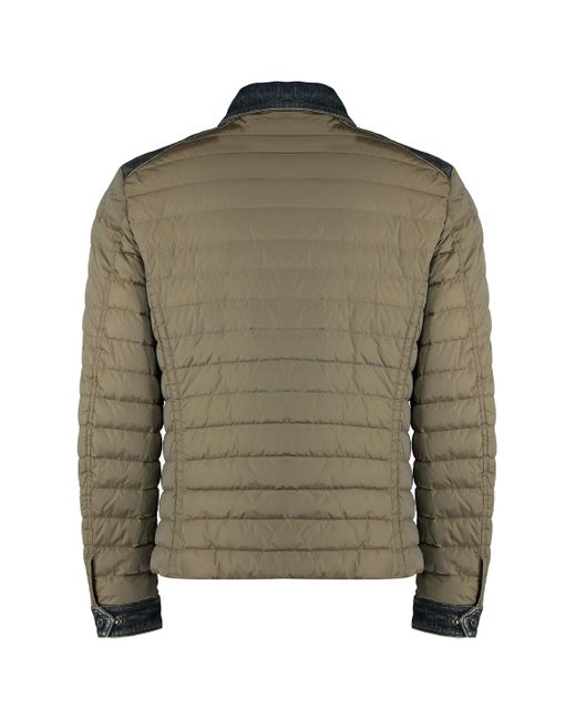 Moorer Crespi Denim Inserts Down Jacket in Green for Men | Lyst