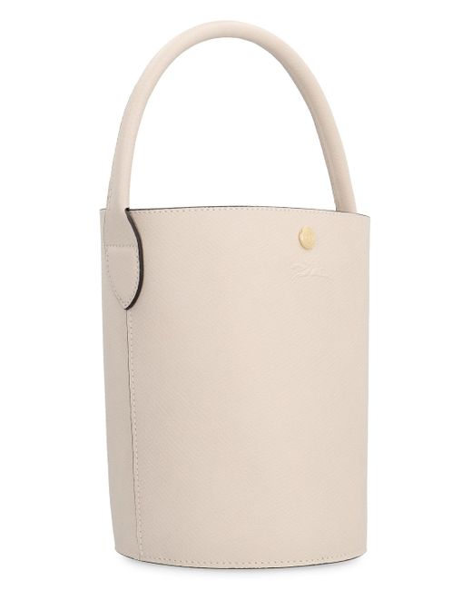 Longchamp Épure S Leather Mini Bucket-Bag in Natural | Lyst