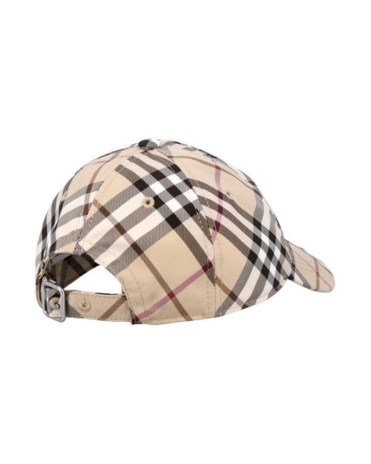 Burberry Check Baseball Cap | Lyst