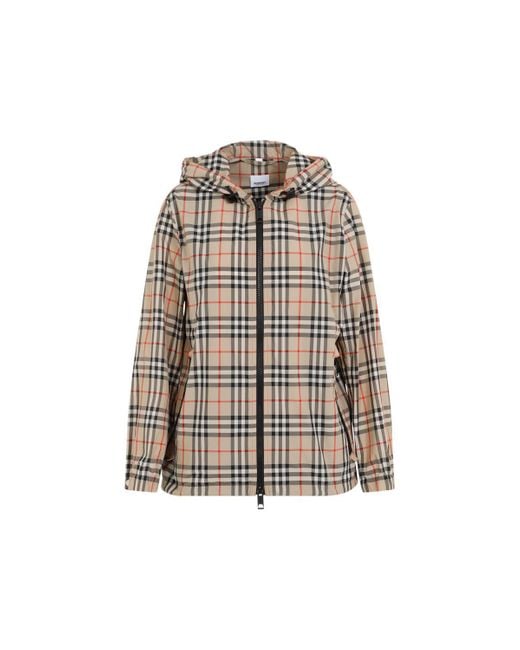 Burberry Jacket in Natural | Lyst