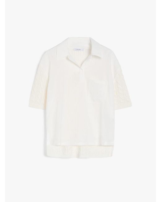 Max Mara "Pavidi" Polo Shirt in White | Lyst