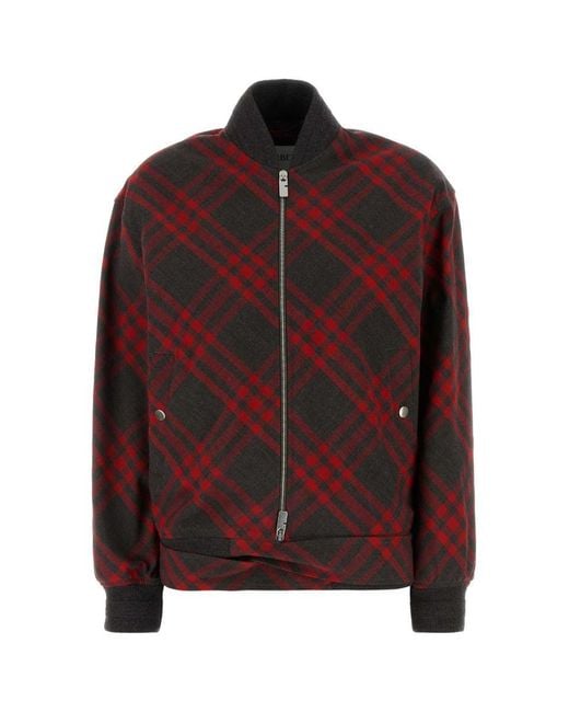 Burberry Jackets in Red | Lyst