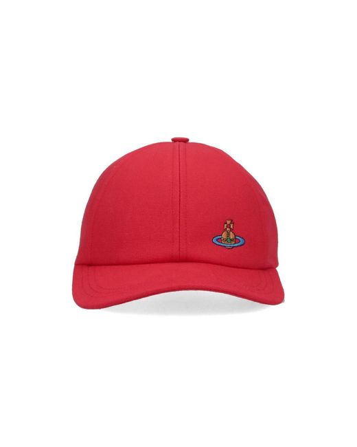 Vivienne Westwood Orb Baseball Cap in Red | Lyst