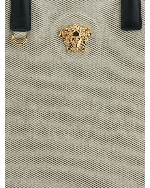 Versace Tote Bag With Medusa Plaque On The Front And Embossed Logo ...