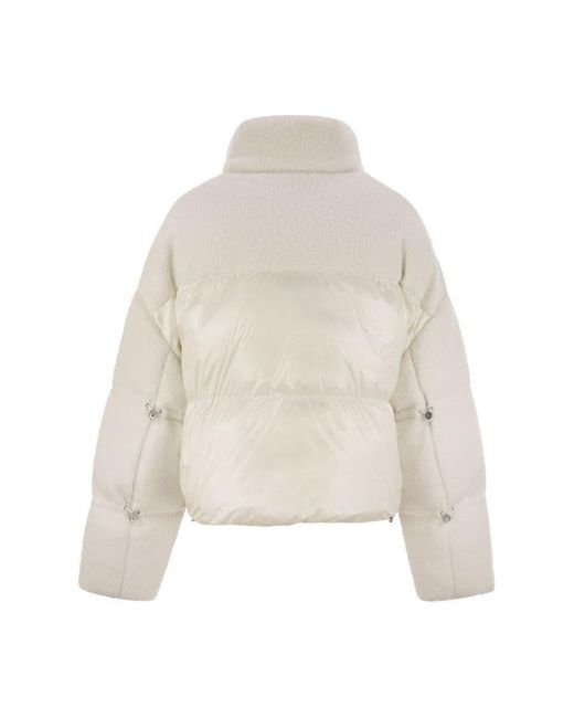 Moose Knuckles Mini Down Puffer Jacket in Natural | Lyst