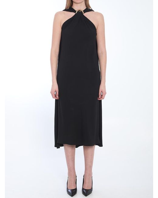 Gucci Midi Evening Dress in Black | Lyst