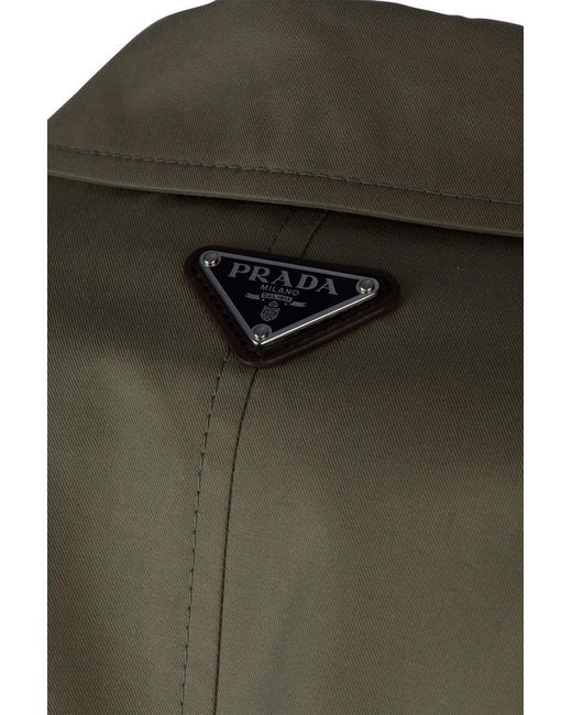 Prada Trench in Green | Lyst