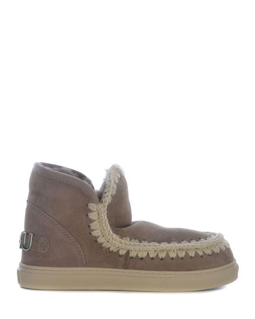 Mou Boots "Sneakers Metal Logo" in Brown | Lyst