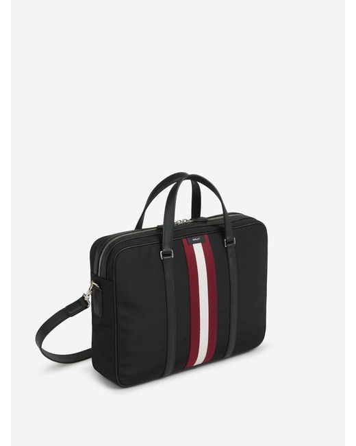 Bally Code Nylon Briefcase in Black for Men | Lyst