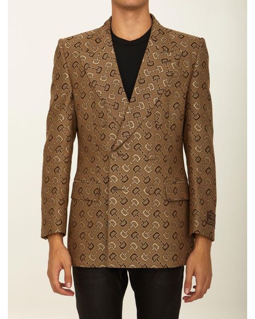 Gucci Maxi Horsebit Jacket in Brown for Men | Lyst