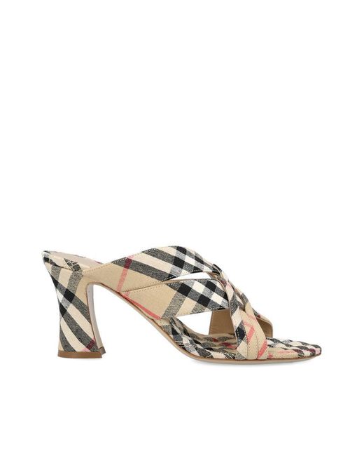 Burberry Sandals in Metallic | Lyst