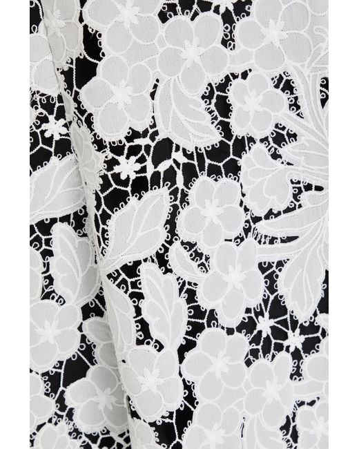 ROTATE BIRGER CHRISTENSEN Cutout Guipure Lace Midi Dress in White | Lyst UK