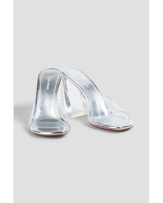 AMINA MUADDI Brigitte Pvc Mules in Metallic | Lyst